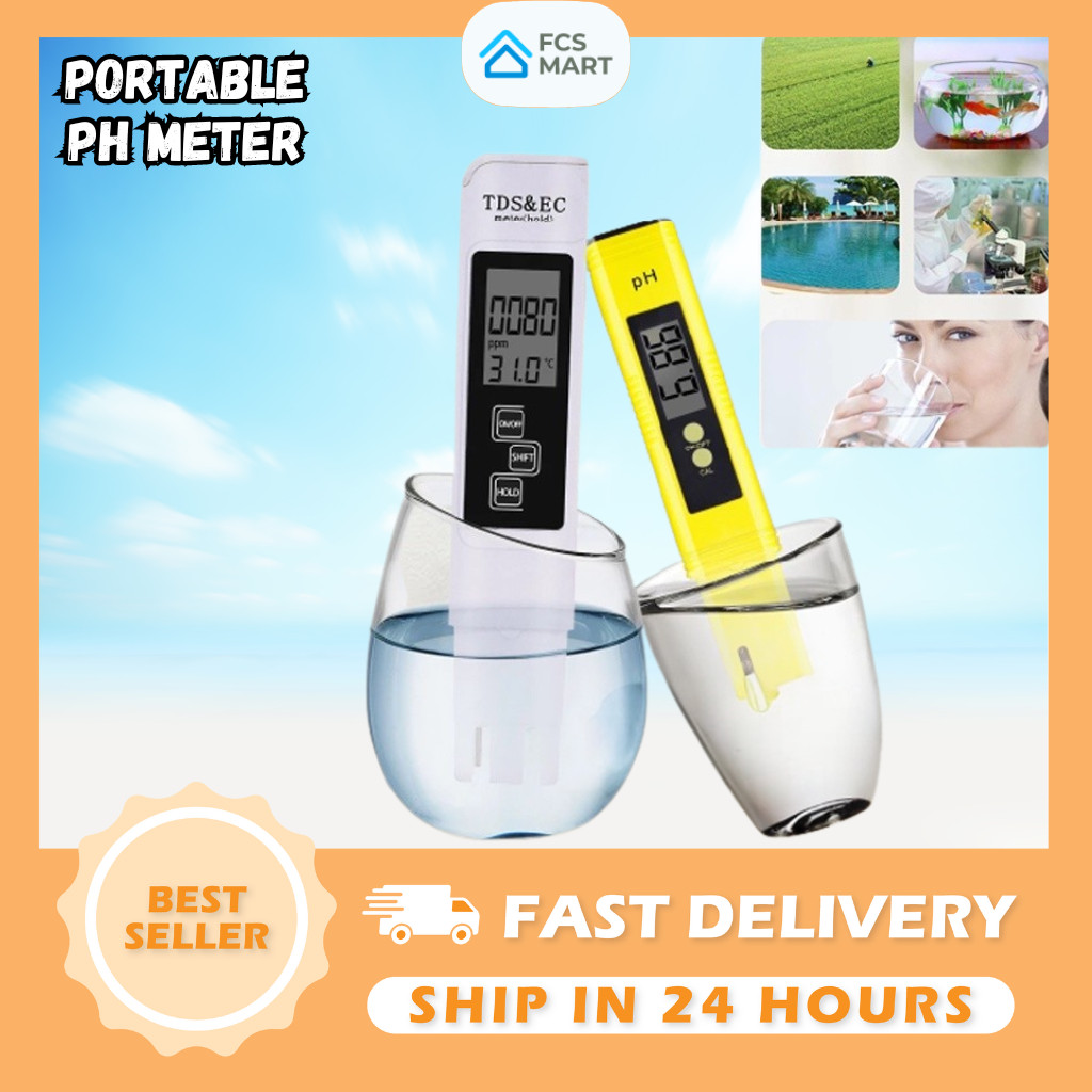 Portable TDS EC Meter Temperature PH Meter Tester Pen /Digital LCD ...
