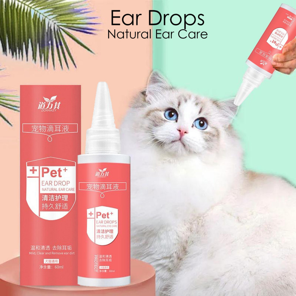 Ubat Telinga Kucing Pet Cat Dog Ear Drop Cleaner Anti Ear Mites Earmite ...