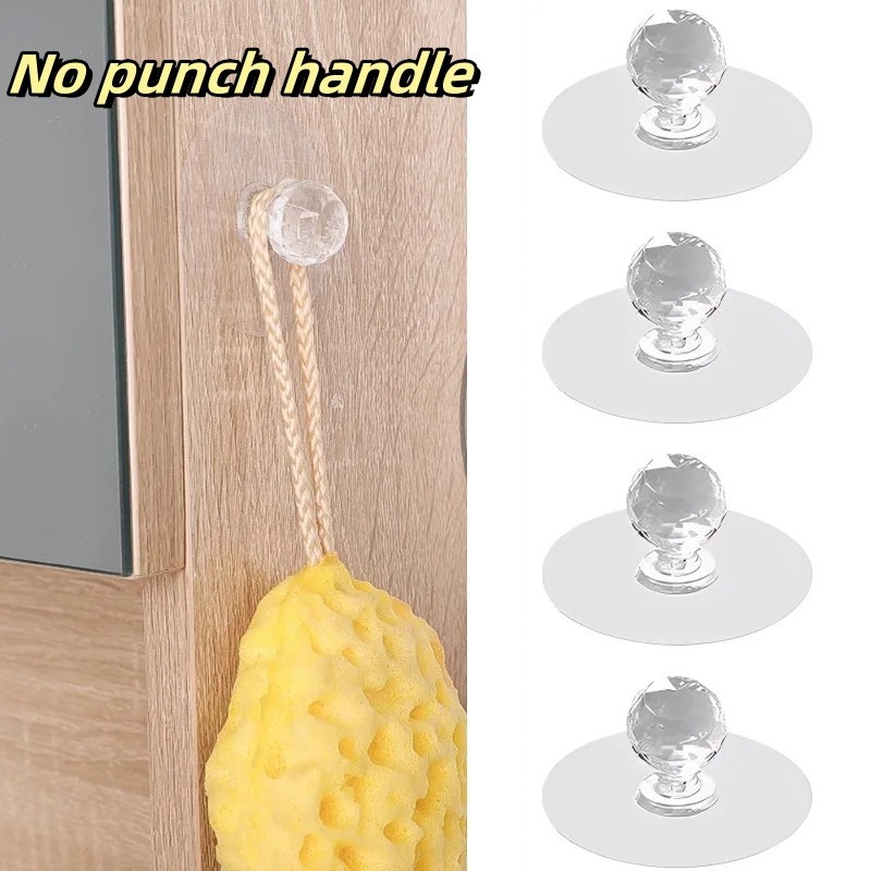 Self-adhesive Handles Convenient Handles Glass Door Drawer Handles No ...