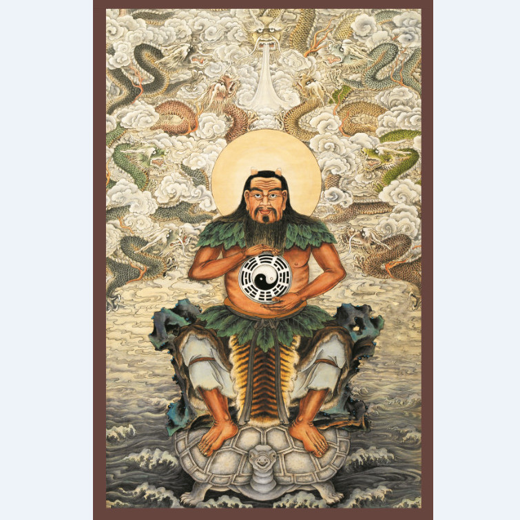 Statue Painting Fuxi Gossip Portrait Ancient Easy More Three Holy Map ...