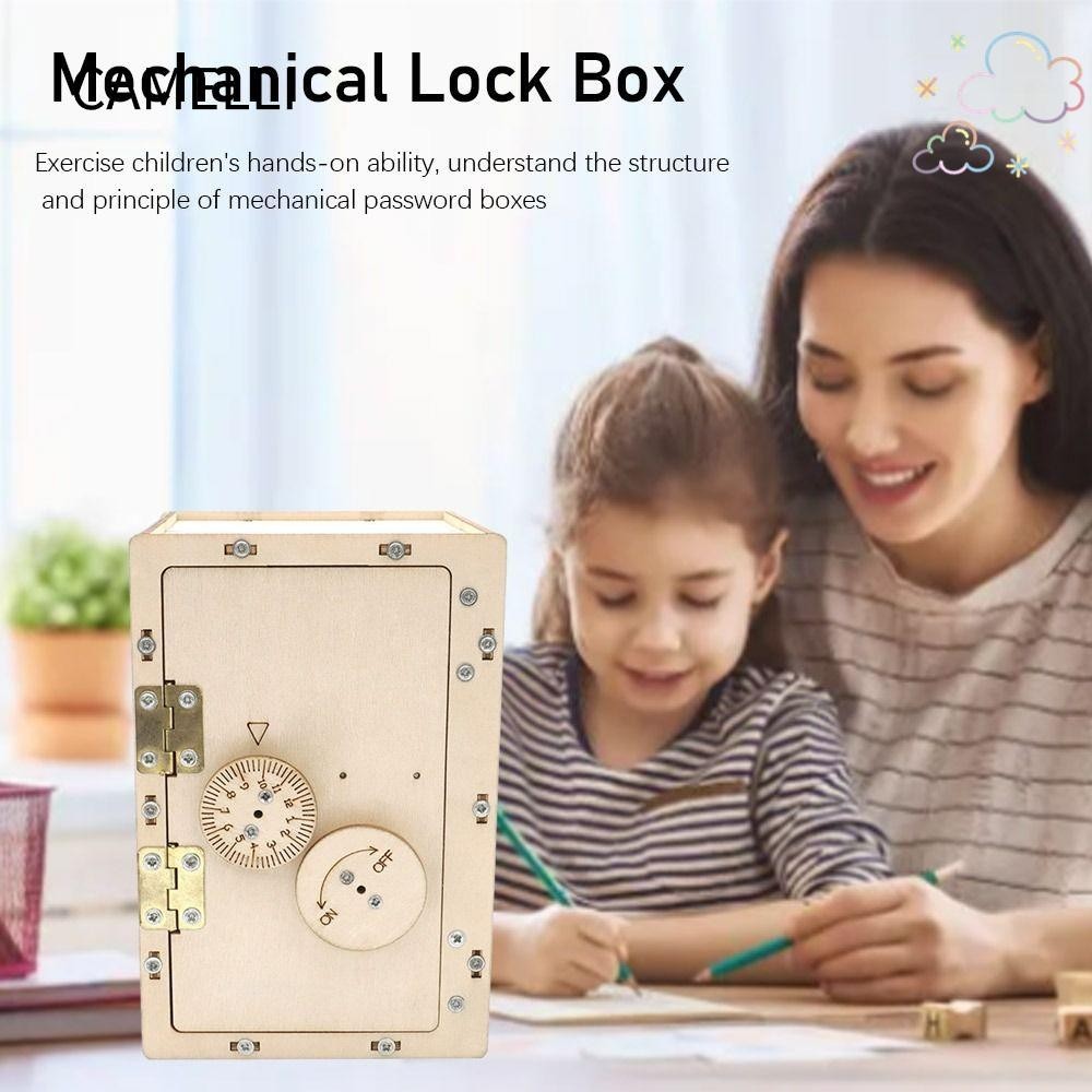 CAMELLI Mechanical Lock Box, Handmade Wooden Lock , High-quality ...
