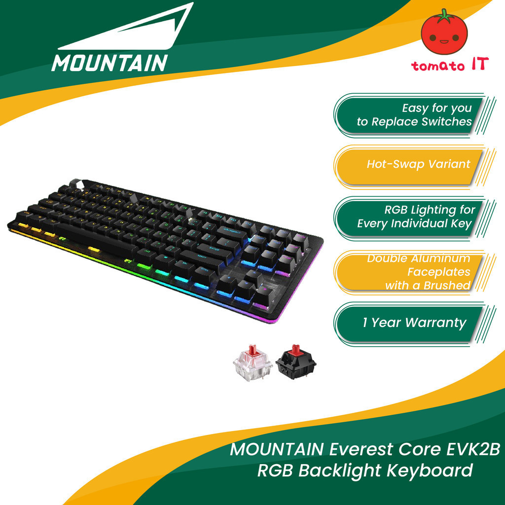 MOUNTAIN Everest Core EVK2B CR1/CS1 Midnight Black Keyboard | Shopee ...