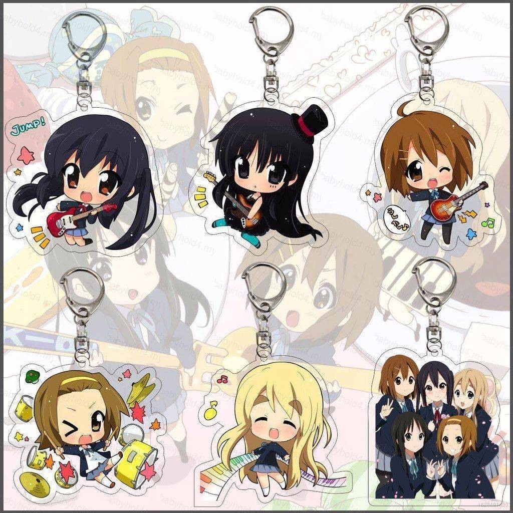 K-ON Keychain Anime Acrylic Bag Pandant Keyring Key Chain Hirasawa Yui ...