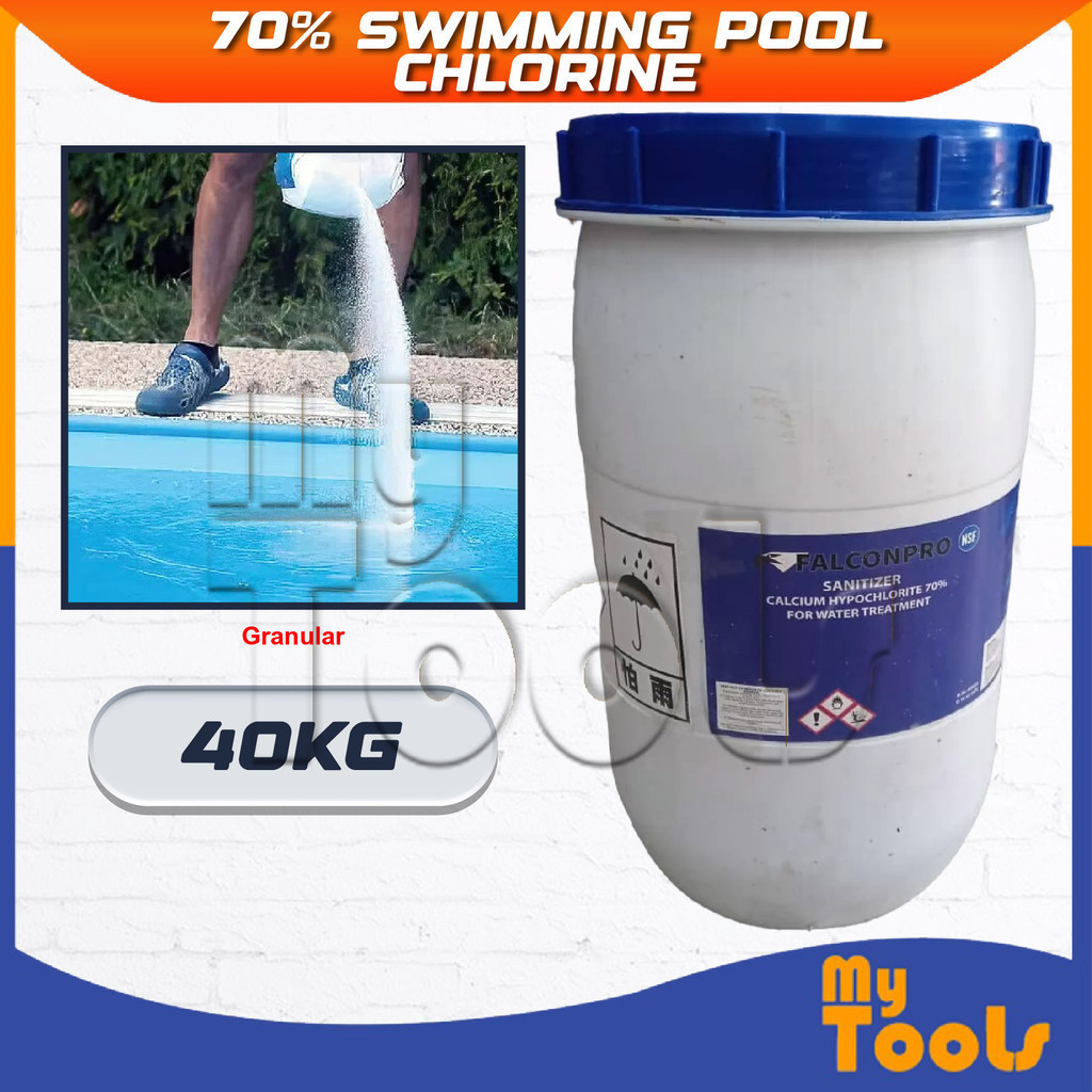 Mytools 70% 40kg Swimming Pool Chlorine Calcium Hypochlorite Granular ...