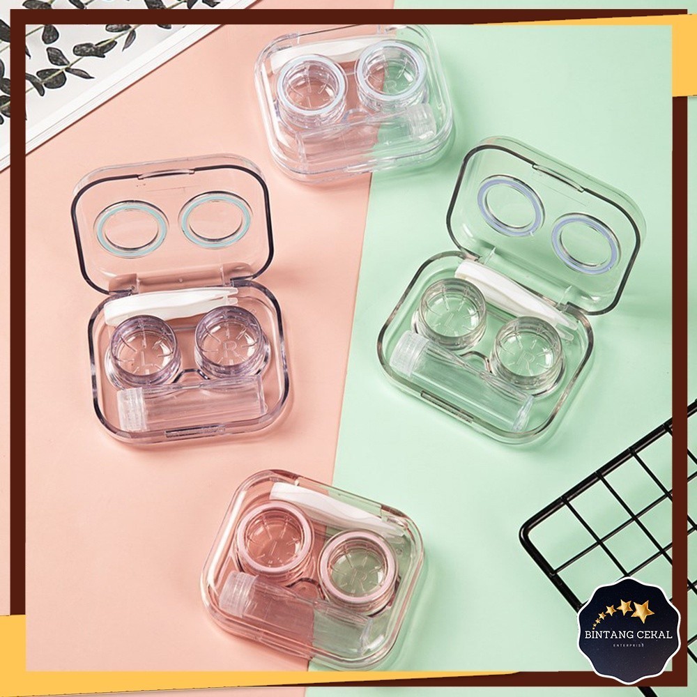 BINTANG Contact Lens Clear Case with Tools Travel Kit Transparent ...