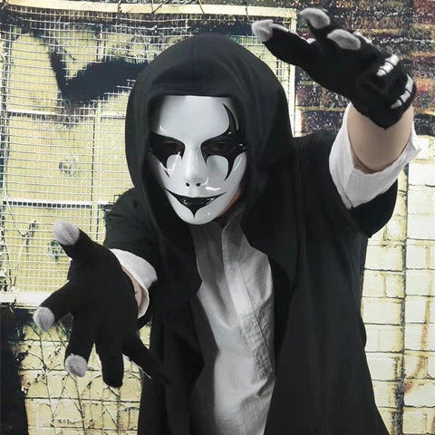 Painted Street Dance Mask Halloween Adult Full Face Mask Horror cos ...