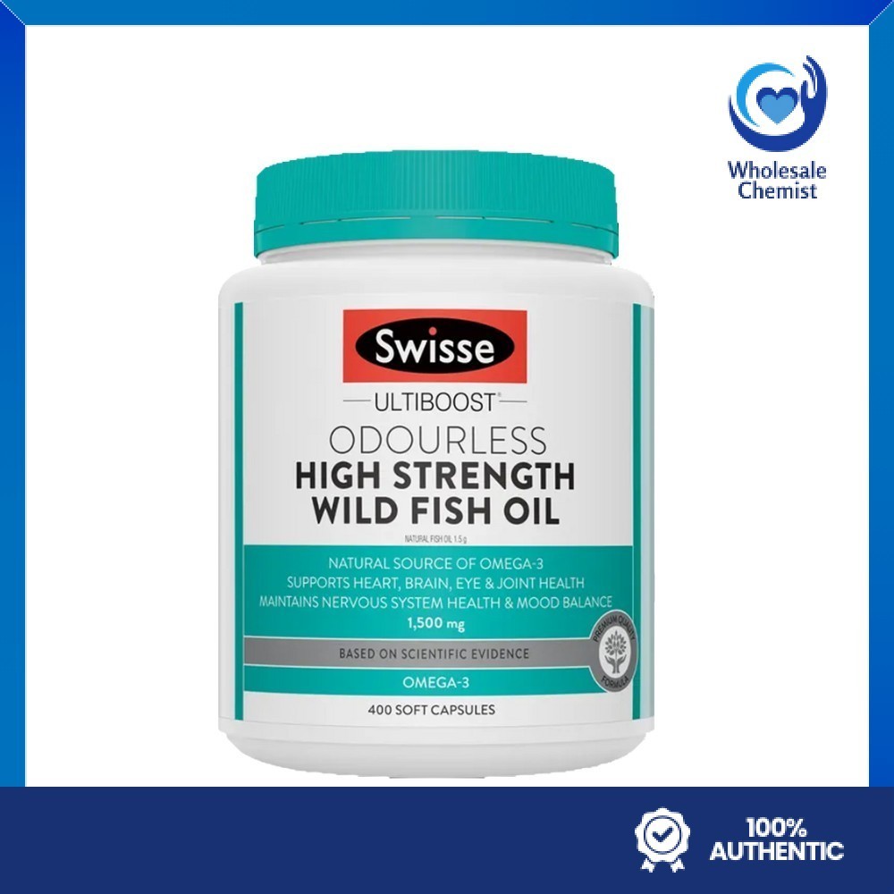Swisse Odourless High Strength Wild Fish Oil 1500mg (400 Caps ...