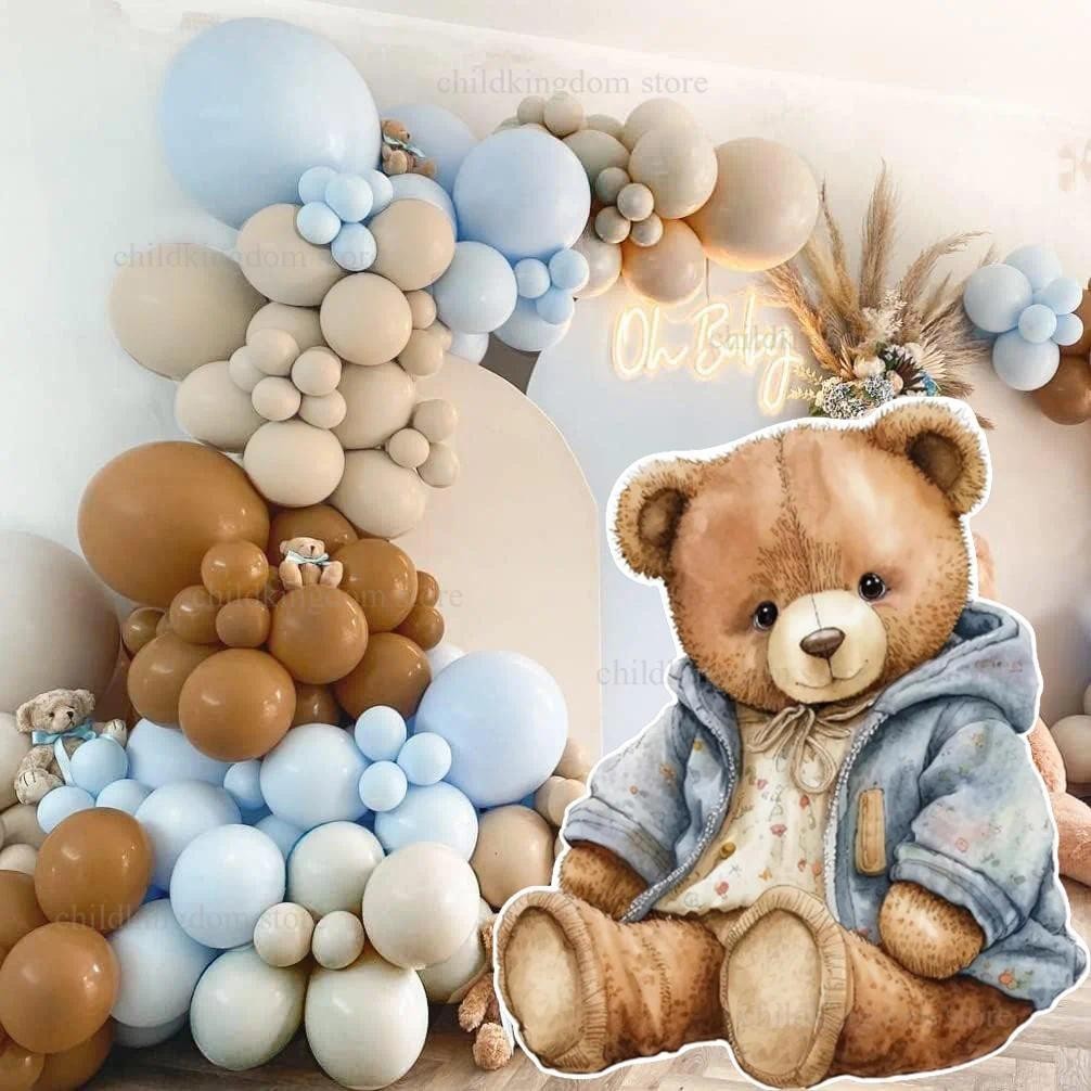 Bear we can bearly wait Balloon Arch Backdrops Brown Bear Cutouts KT ...