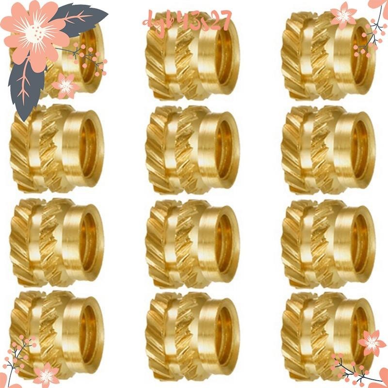 100Pcs M3 Thread Knurled Brass Threaded Heat Set Heat Resistant Insert ...