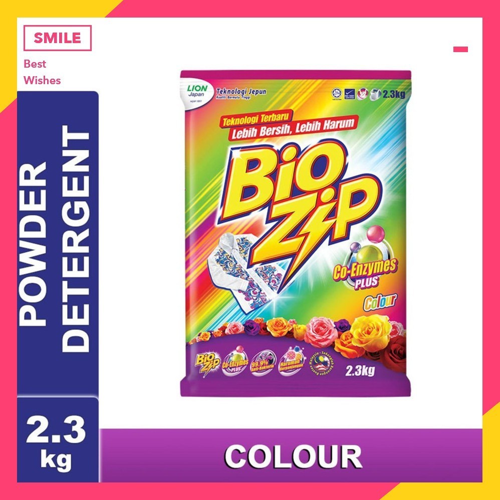 Bio Zip Colour Powder Detergent 2.3kg | Shopee Malaysia