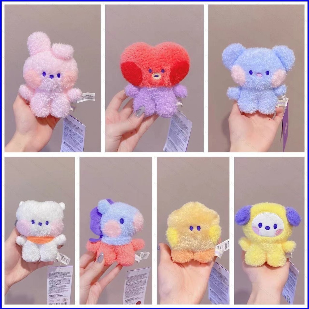 YB2 BT21 Mini Keychain Doll Bag Pendant Keyring Cartoon BTS Plush Key ...