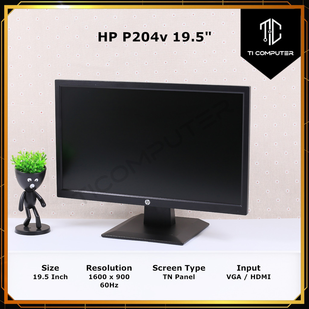 HP P204v 19.5 inch Widescreen TN with LED Backlight Anti-glare HDMI VGA ...