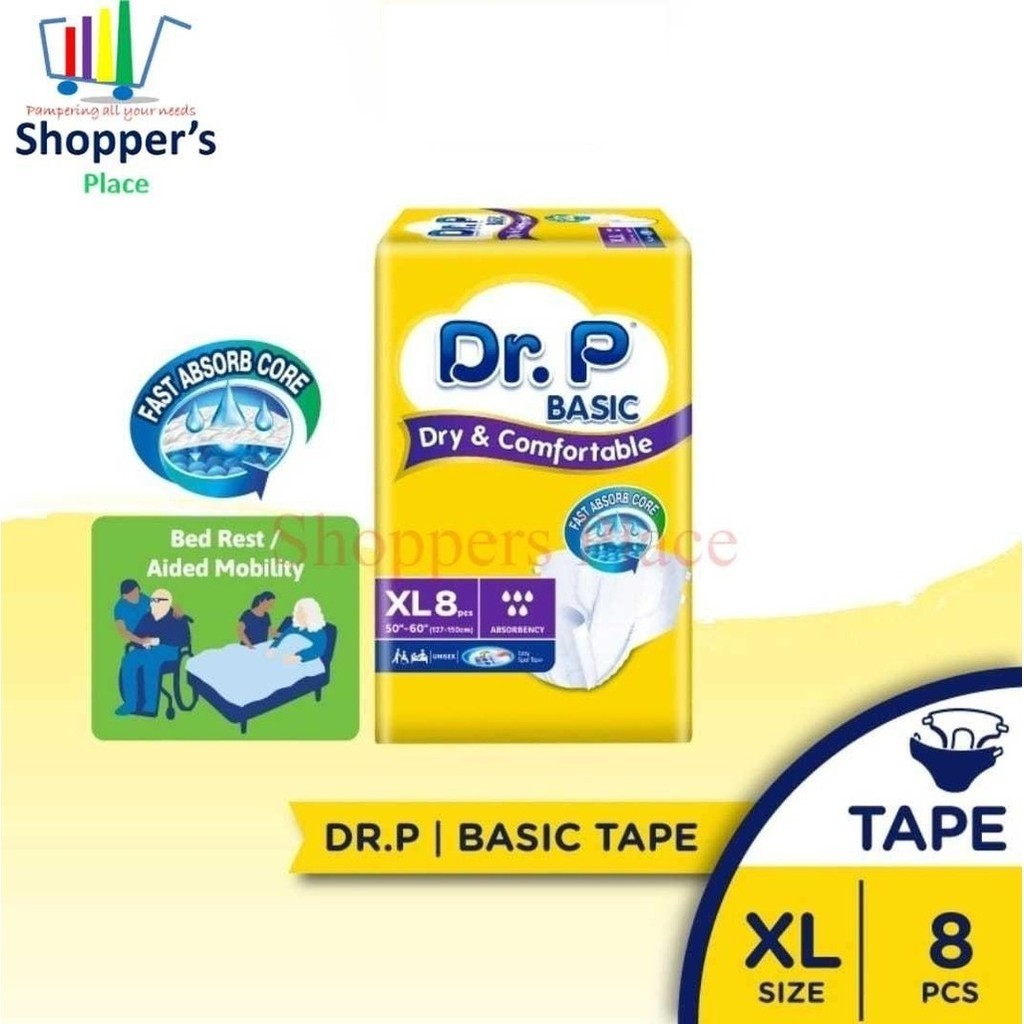 Carton !!Tena Dr.P Adult Diapers XL8 -50"-62"(127 cm to 157 cm ...