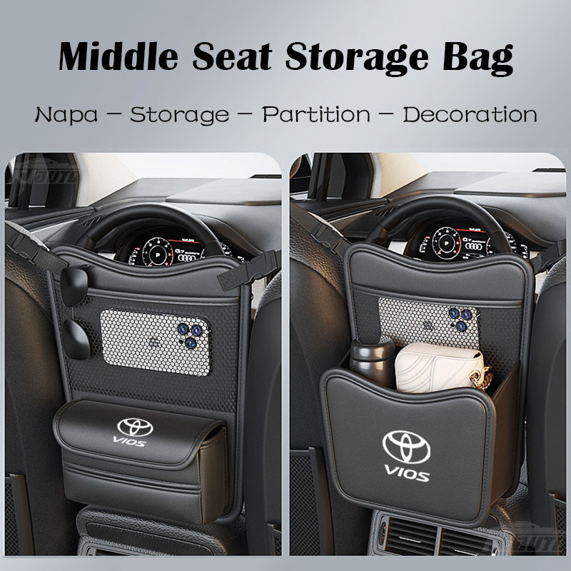 New Toyota Vios Car Seat Middle Storage Box Nappa Texture Tissue Box ...