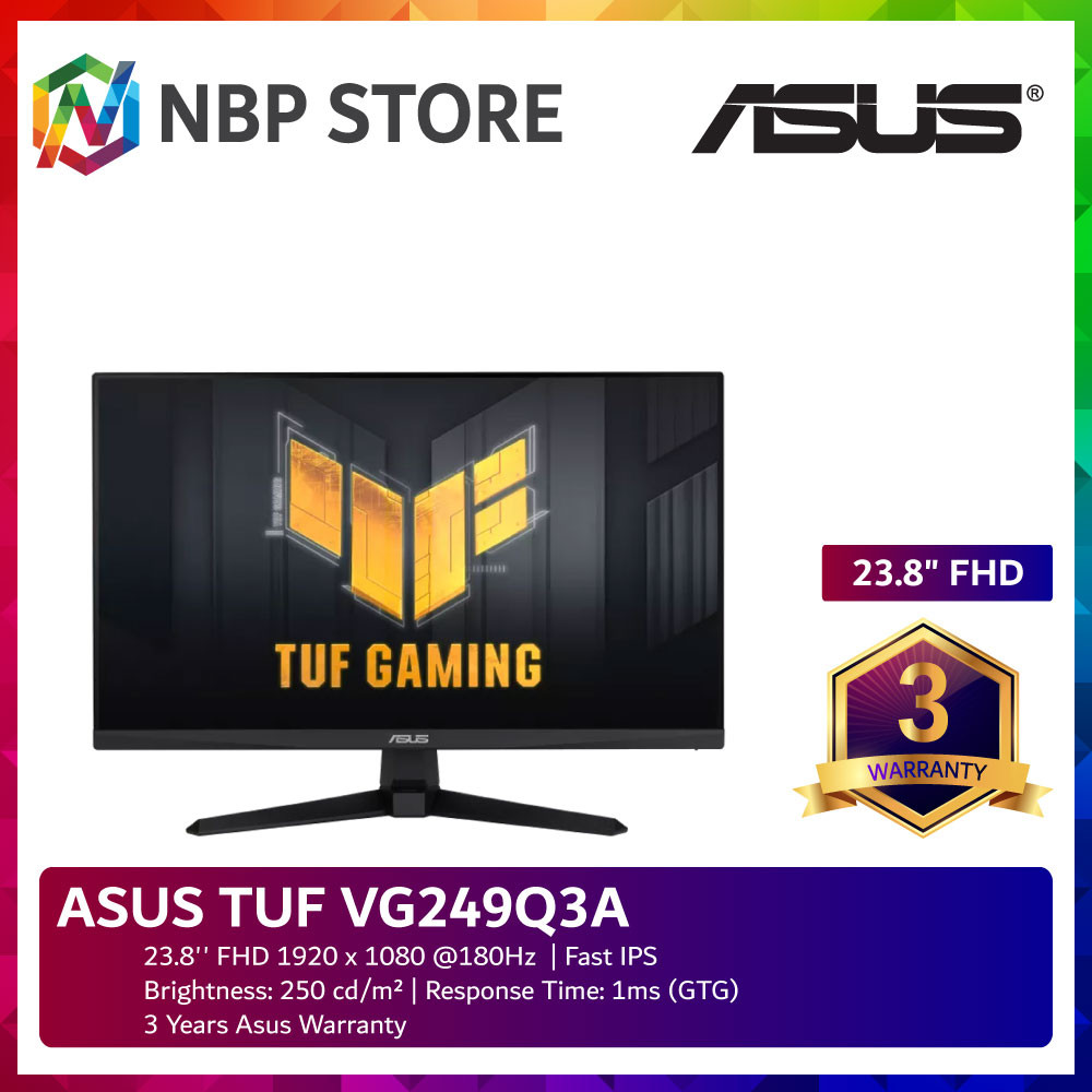 ASUS TUF VG249Q3A 23.8" FHD 180Hz Gaming Monitor | Shopee Malaysia
