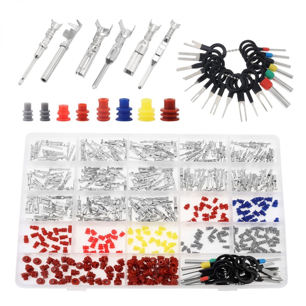 500 PCS Connector Pin Terminal Non Insulated Plug Terminal Connectors ...