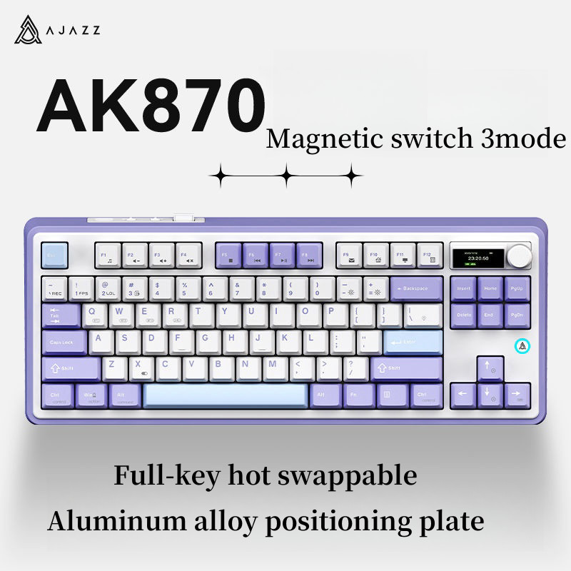 AK870 RGB Magnetic Switch Mechanical Keyboard 3mode Rapid Trigger ...