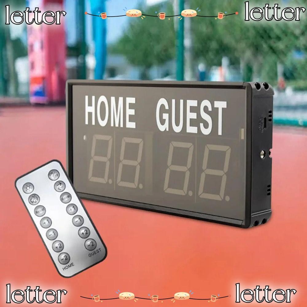 LETTER Digital Scoreboard, Portable LED Electronic Scoreboard, Remote ...