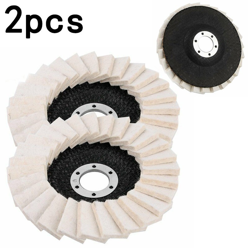 [Super] 2Pcs Wool Felt Polishing Disc Wheel Angle Grinder Buffing ...