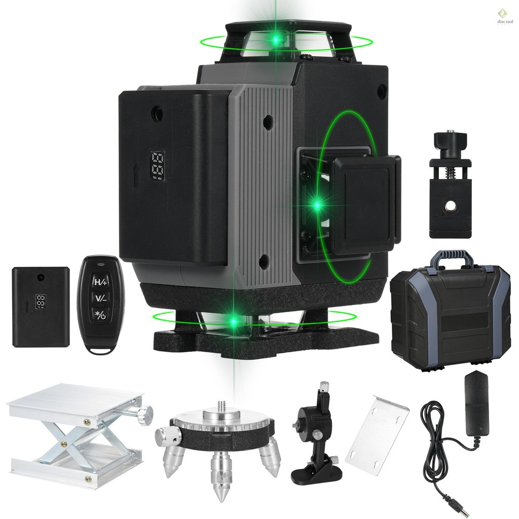 16 Lines Green Laser Level 4x360° 4D Green Cross Line Professional ...