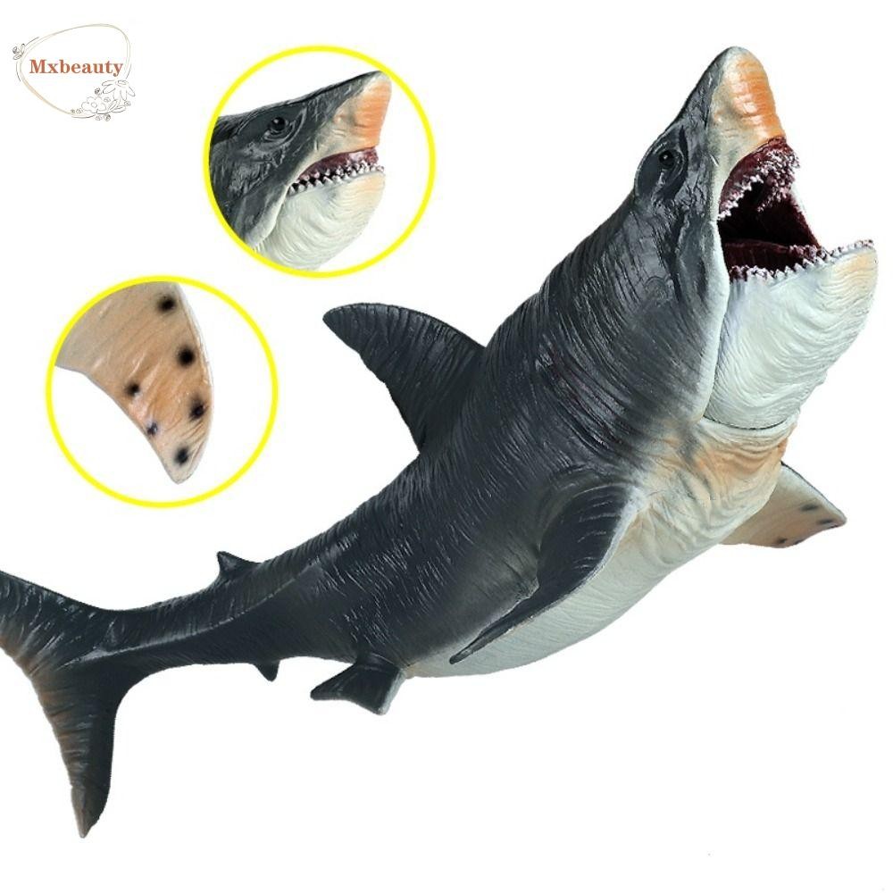 MXBEAUTY Megalodon Action Figure, Simulation Sea World Ocean Animals ...