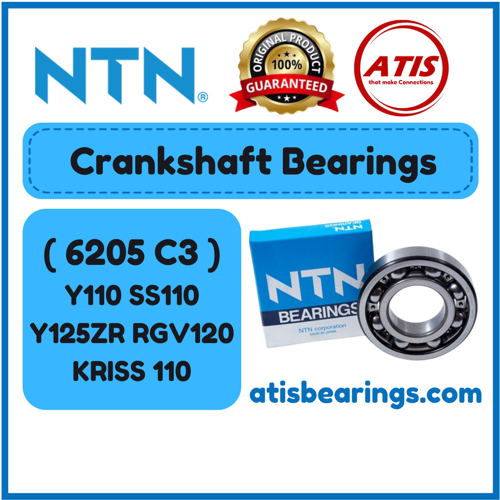 NTN YAMAHA Y110 SS110 Y125ZR RGV120 KRISS 110 6205C3 ( 100% ORIGINAL ...
