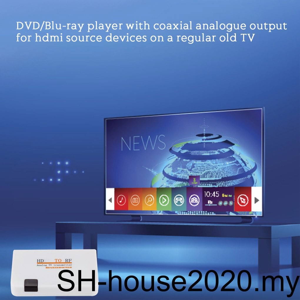 HDMI-Compatible to RF Coaxial Converter Box HD Adapter Digital Signal ... HDMI-Compatible to RF Coaxial Converter Box HD Adapter Digital Signal ...