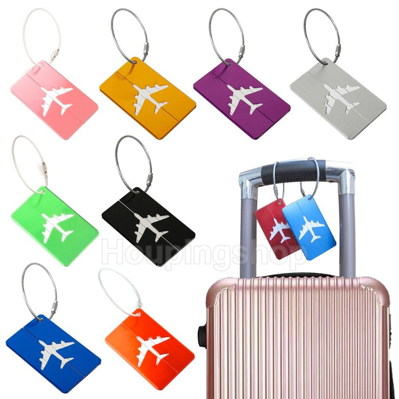 Fashion Aluminium Travel Luggage Tags Reusable Suitcase Baggage Labels ...