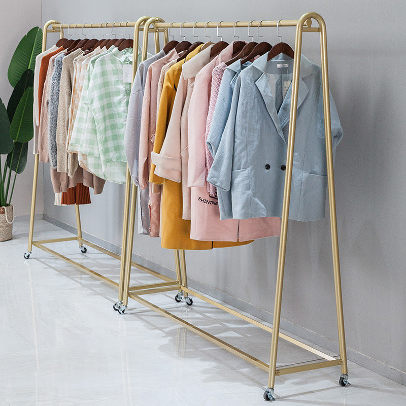 Clothing Store Display Rack Floor-standing Women's Clothing Rack Hanger ...