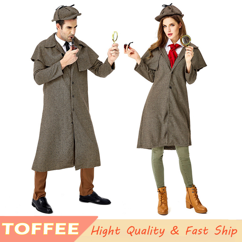 The Great Detective Sherlock Holmes Cosplay Costume Suit For Man Woman ...