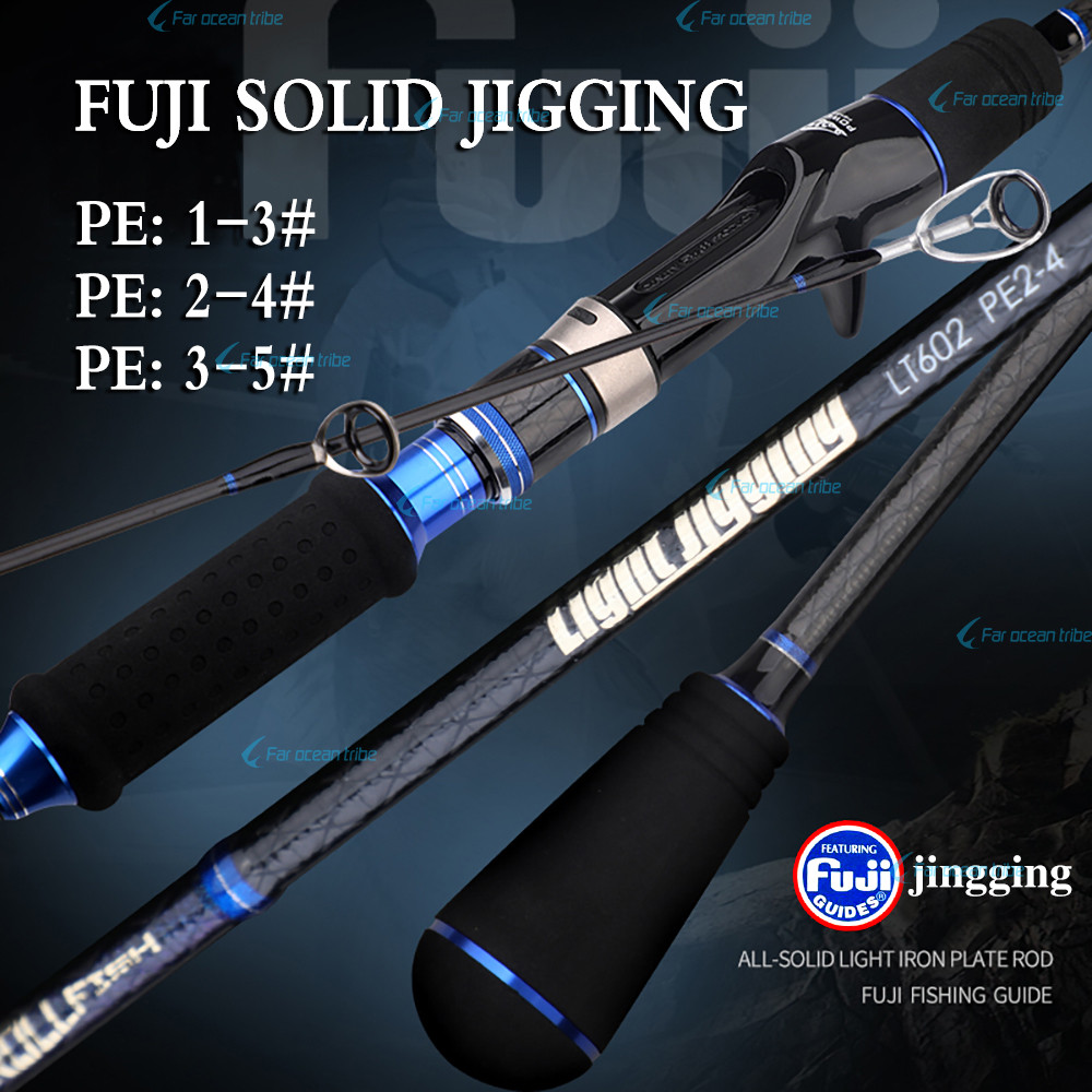 Fuji Solid Jigging 1.8 /1.98M Fishing Rod Carbon Fiber Bait Spinning ...