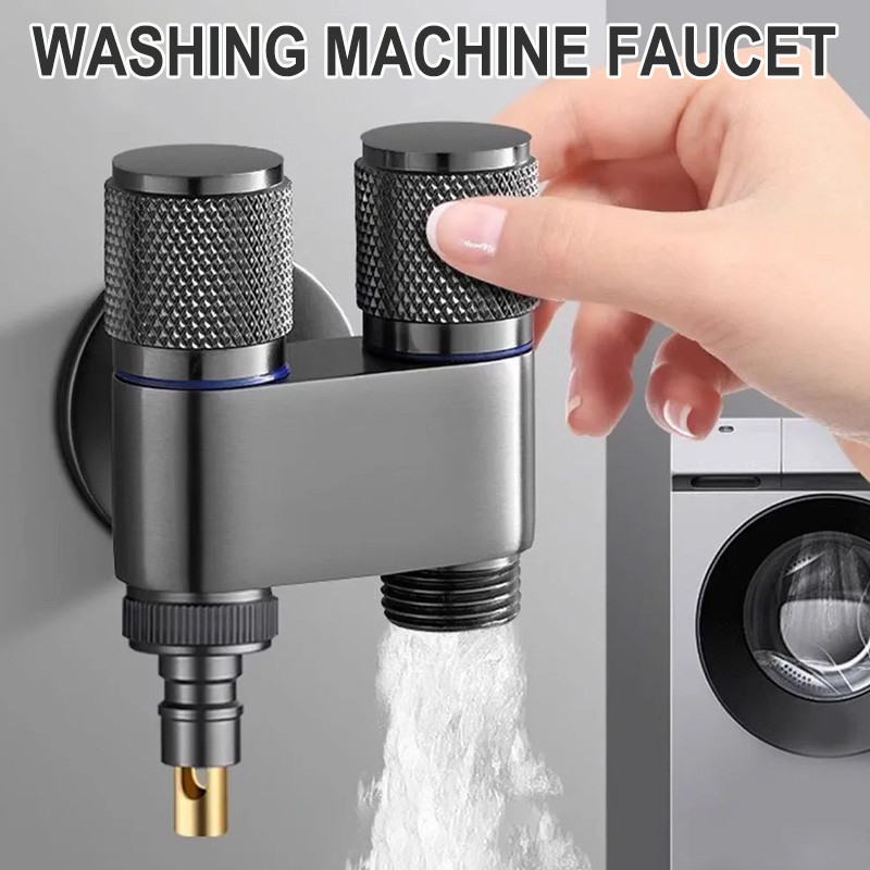 Washing Machine Faucet All Copper Valve Double Control Automatic Stop ...