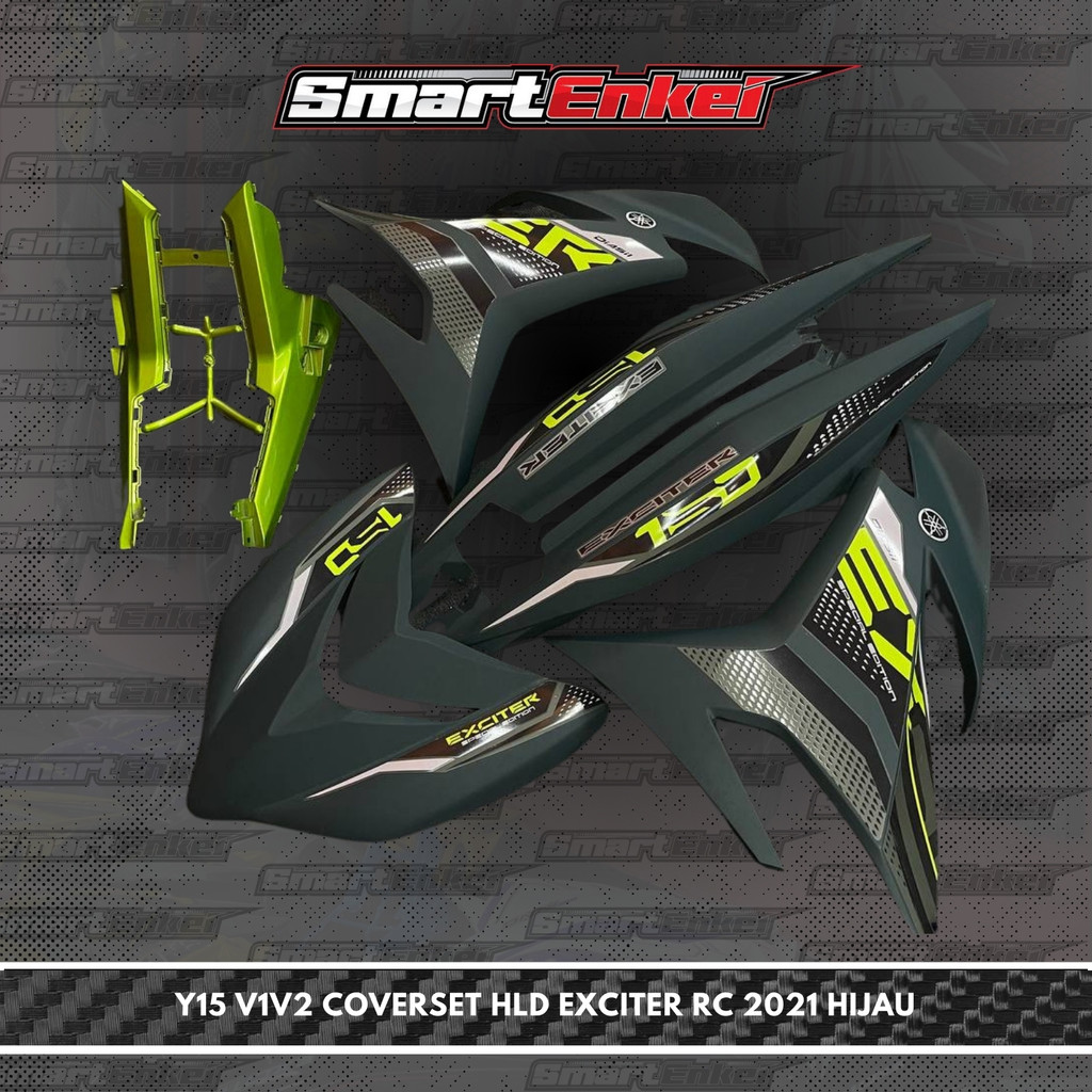 HLD-Y15 V1/V2 EXCITER RC2021 MATTE GREEN COVERSET HLD | Shopee Malaysia