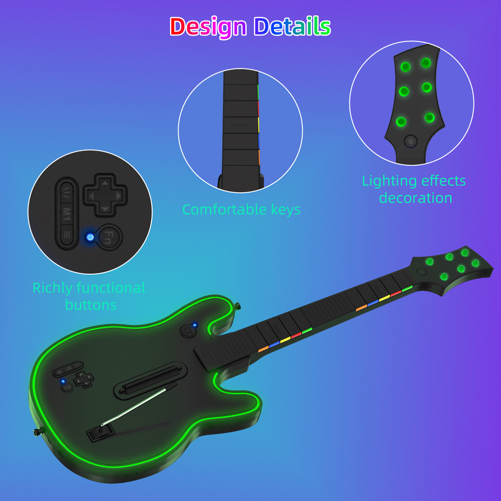 Wireless Guitar Controller with Strap & Wireless Dongle Console Remote ...