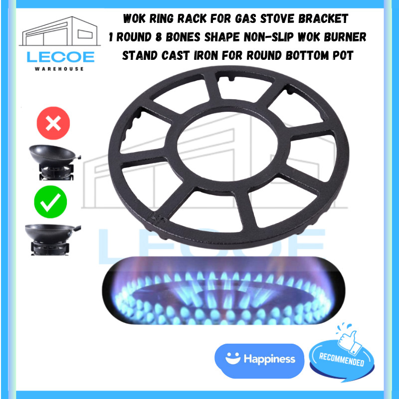 Wok Ring Rack for Gas Stove Bracket 1 Round 8 Bones Shape Non-Slip wok ...