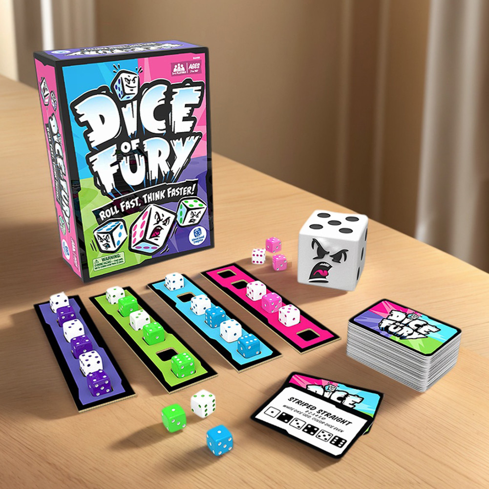 Fast Paced Family Dice Game Board Games Dice of Fury Travel Games ...