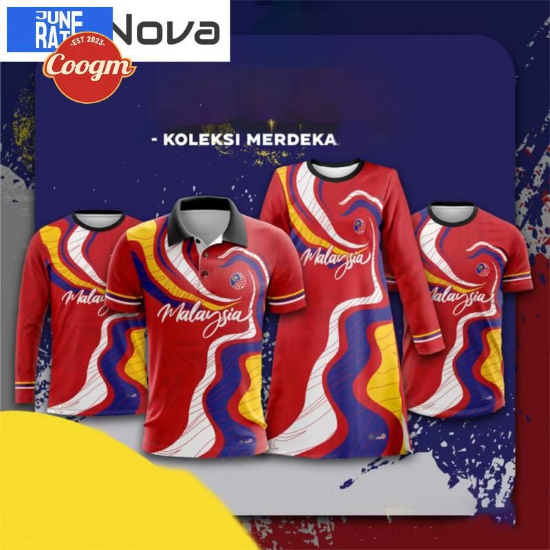 2025 Merdeka Clothes 68 Years of Jersey Ethnic Jersey O-Neck Short ...