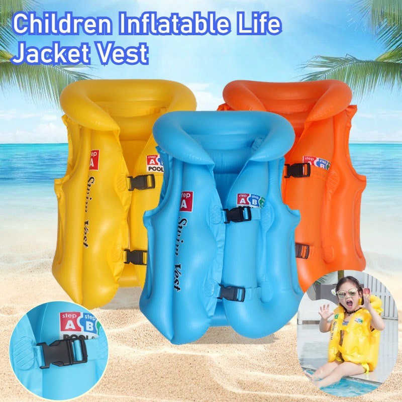Children Inflatable Life Jacket Vest Baby Swimming Vests Safety Life ...