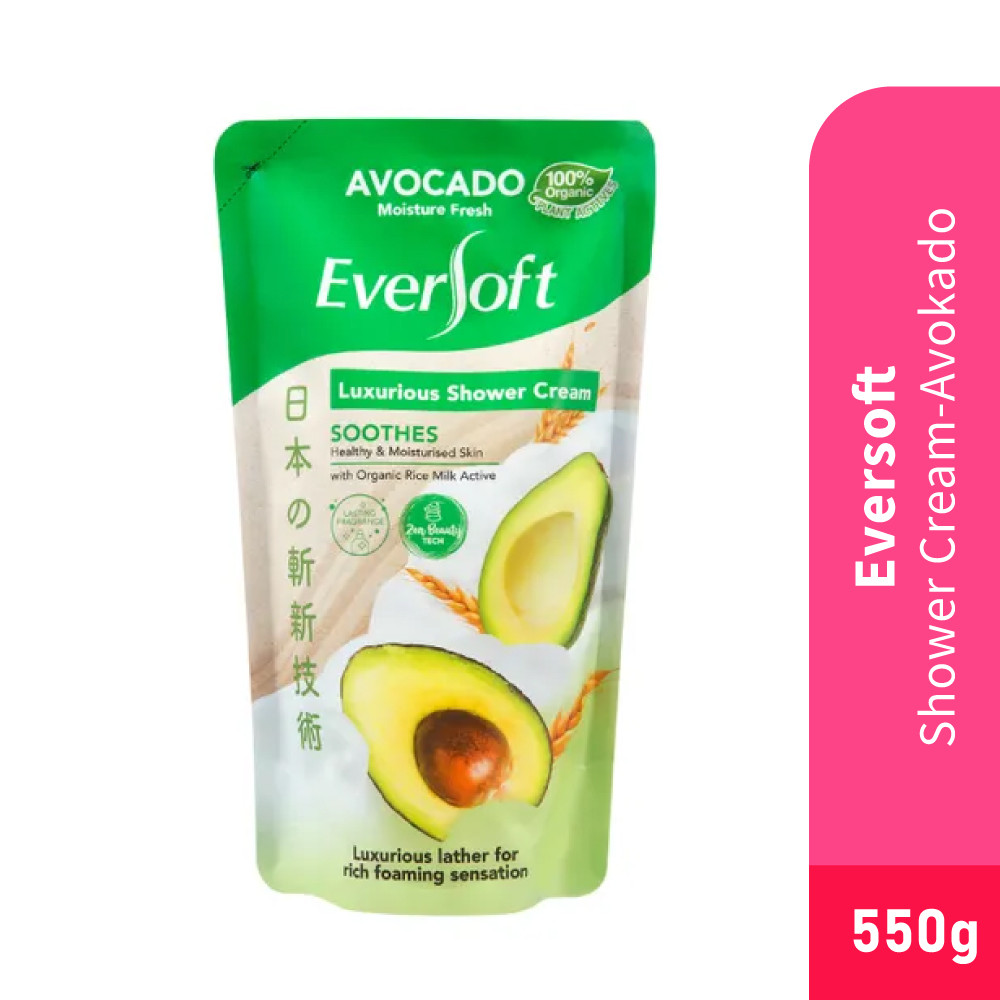 EVERSOFT Shower 550g - Avocado for Body Wash, Shower Gel, Sabun Badan ...
