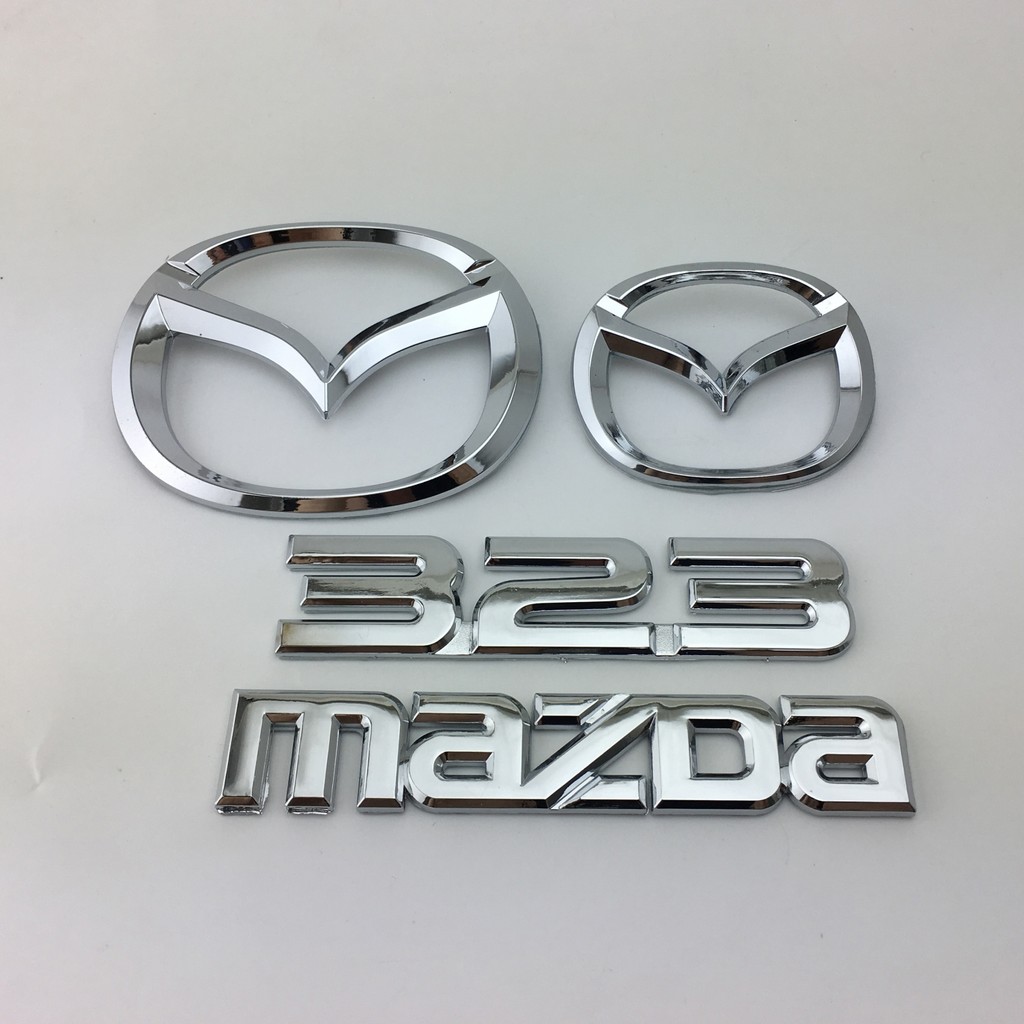 MAZDA 323 Car Logo 323 Front Rear Car Logo MAZDA English Logo Word Logo ...