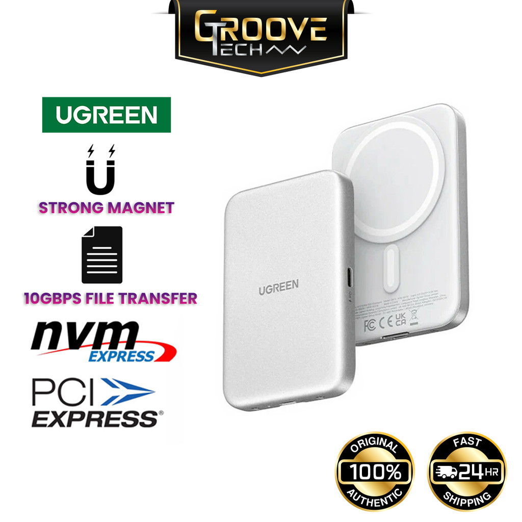 UGREEN Magnetic M2 NVMe SSD Enclosure Magsafe External Case PD 100W ...