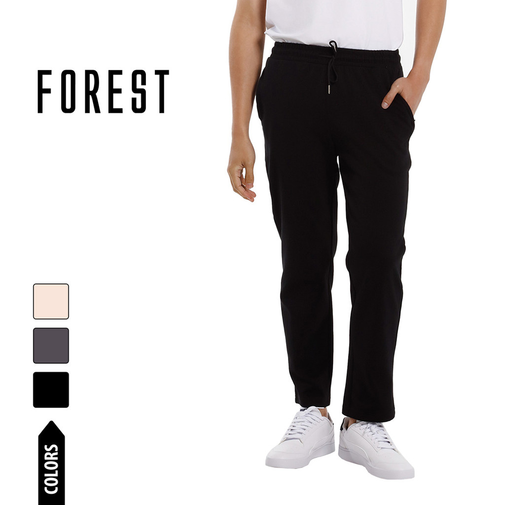 Forest Seluar Panjang | Forest Cotton Interlock (220GSM) Sweatpants Men ...