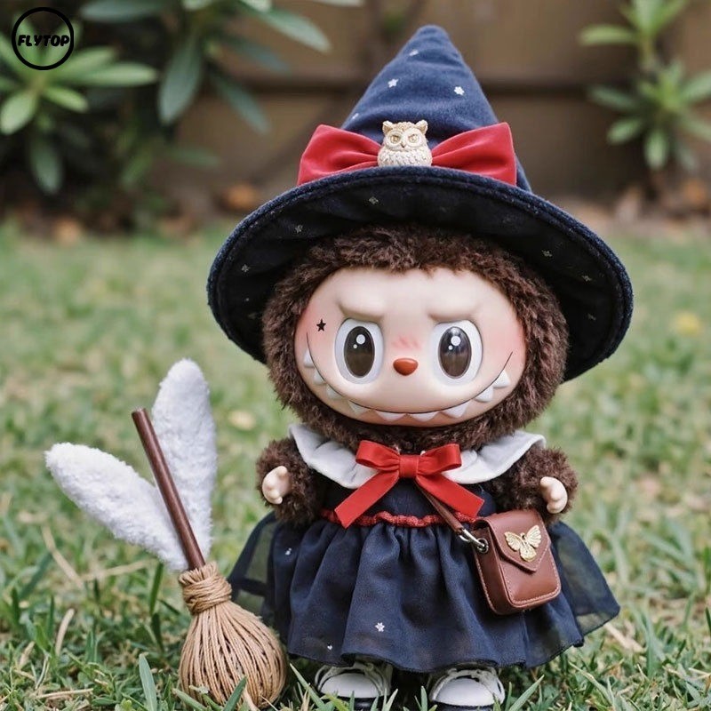 FIY For 15/17cm Labubu Doll Magic Witch Outfit Set Halloween Costume ...