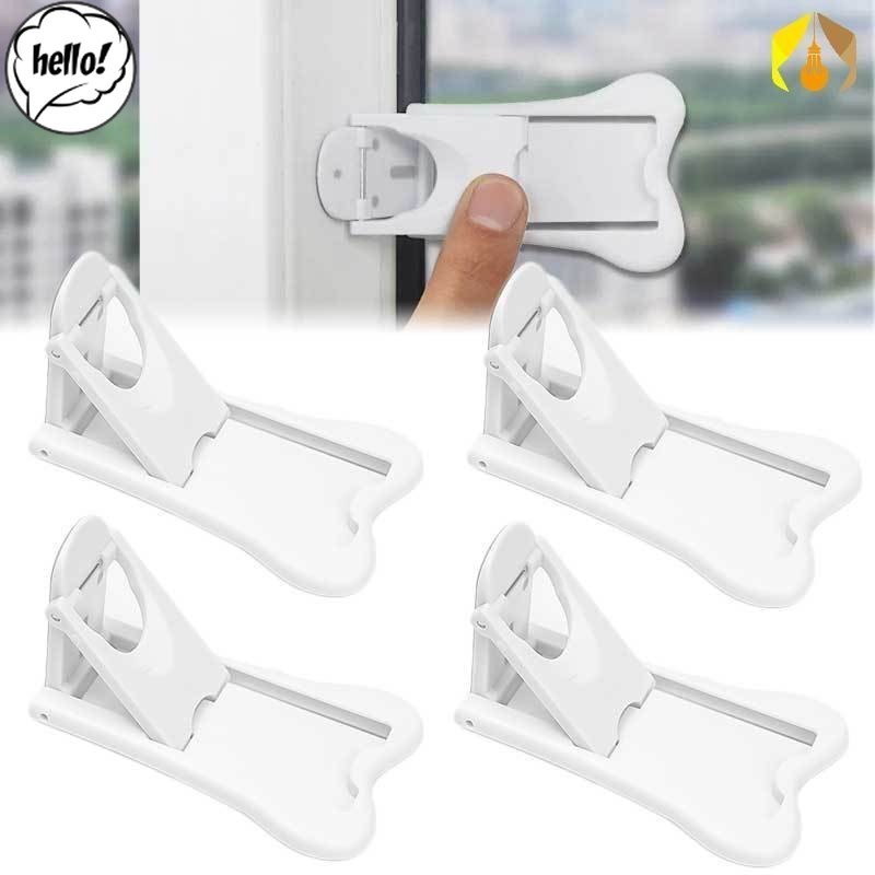 HL Child Safety Lock Plastic Sliding Door Lock - Portable Self-adhesive ...