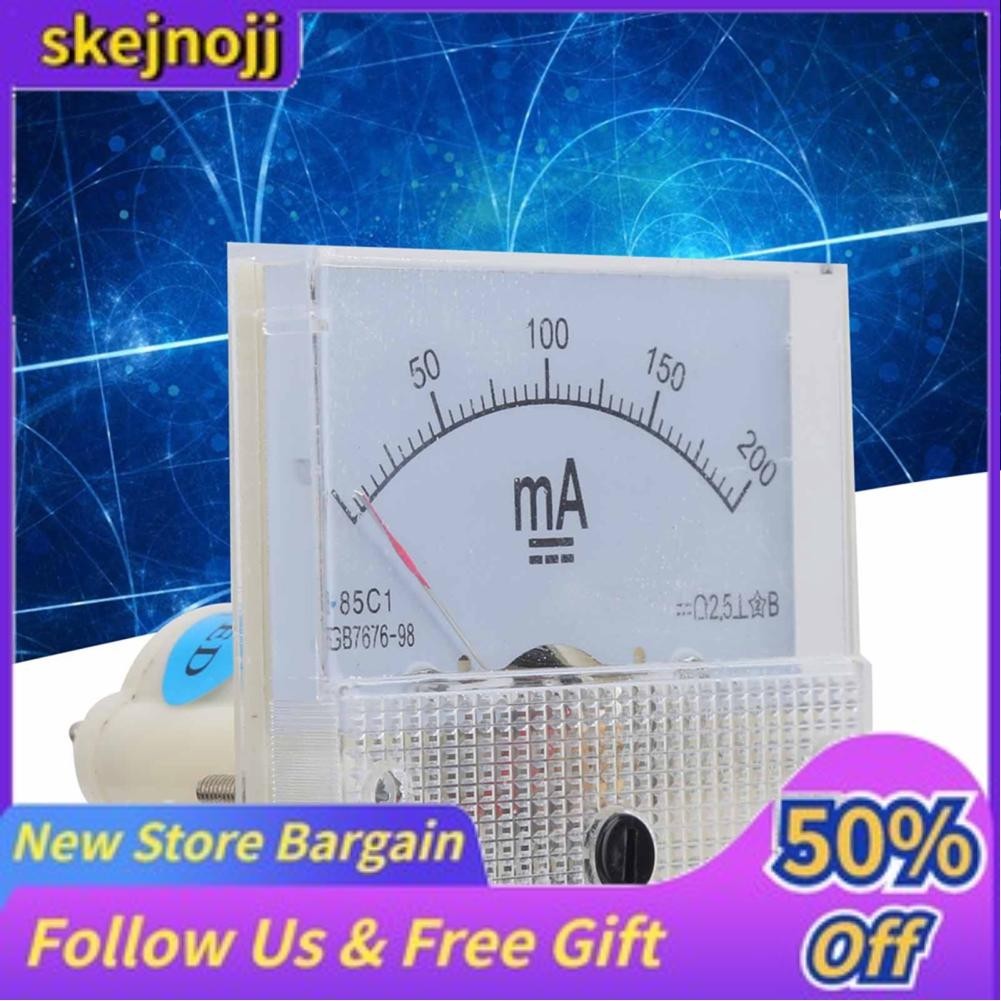 Skejnojj Ampere Meter Gauge ABS DC 0-200MA Circuit Ammeter 63x56x58mm ...