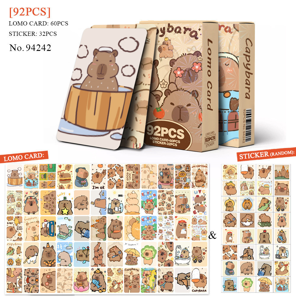 92pcs Anime Manhwa Manga Capybara WIND BREAKER Lomo Cards Tokyo Ghoul ...