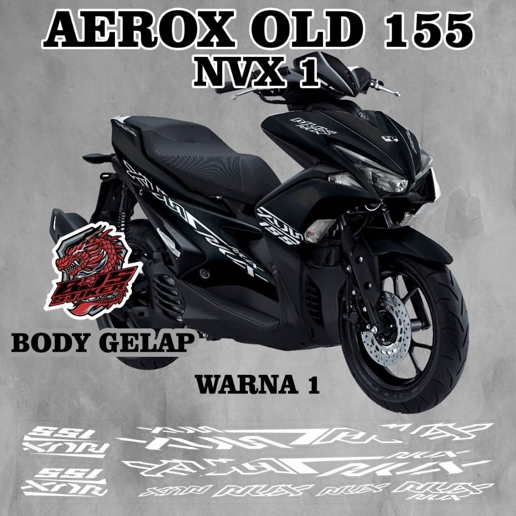 Aerox old aerox nvx striping sticker 1 dark base - aerox old aerox nvx ...