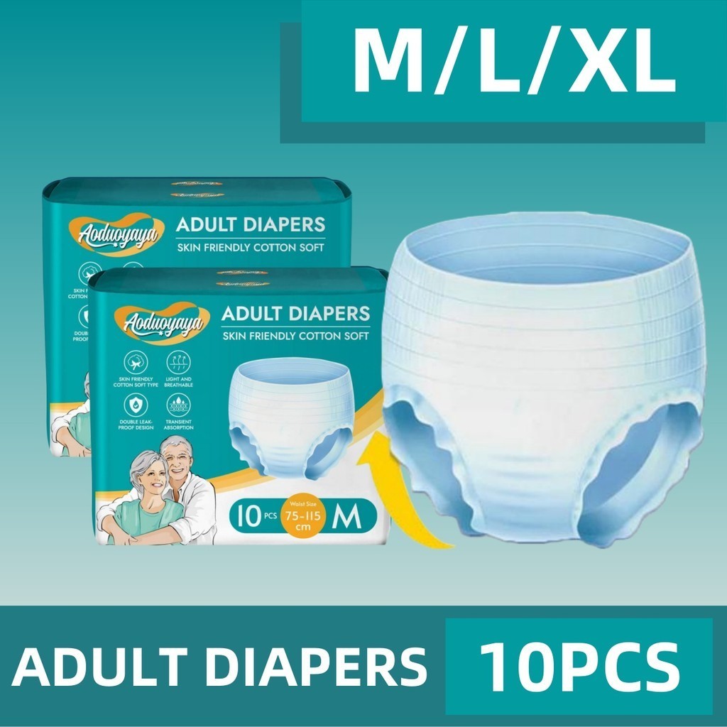 [24 Hours Delivery]M/L/XL(10pcs/1pack) Unisex Adult Diapers High ...