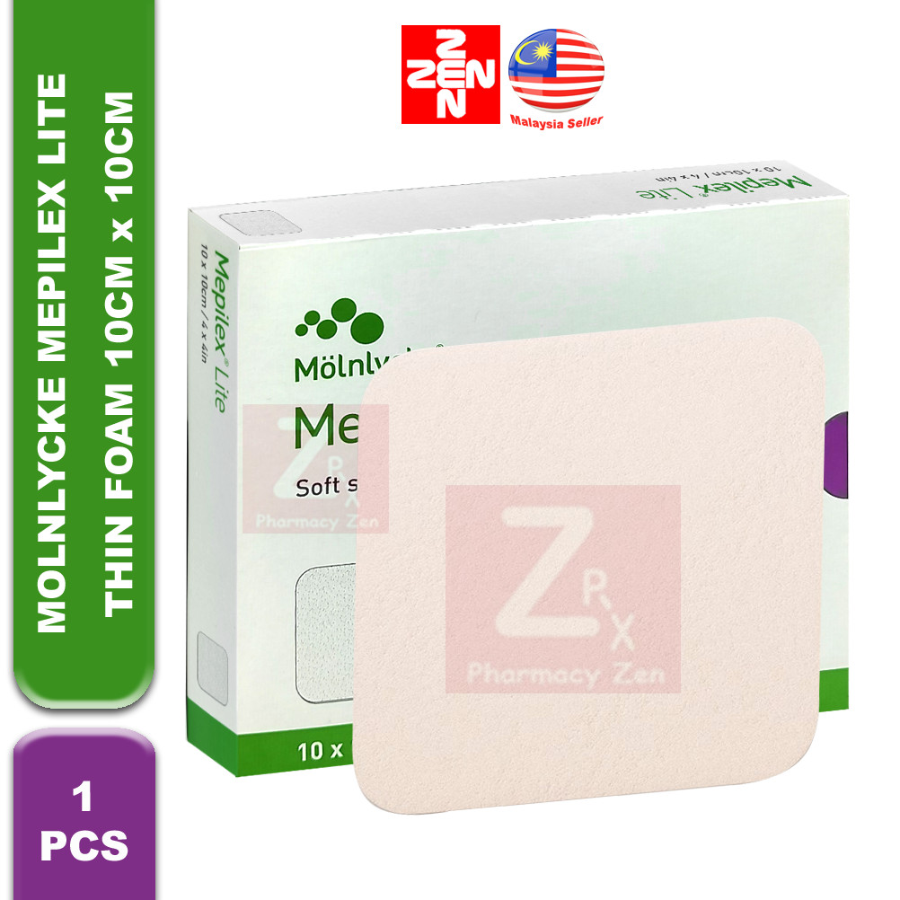 Molnlycke Mepilex Lite Thin Foam Dressing 10cm x 10cm (1 PC/ 1 BOX ...