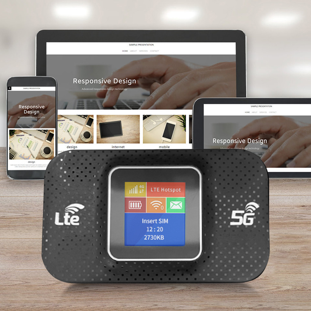 Rain 4G Lte WIFI Router Sim Card Slot Wireless Router 3650mAh Portable ...